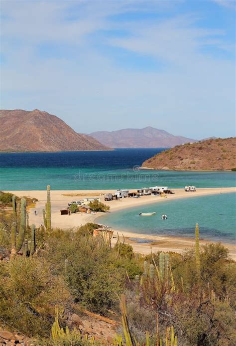 Camping In The Desert With Beach In The Bays Of Loreto In Baja