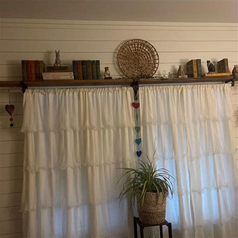 Shelf Bracket With Double Curtain Rod Holder Sold Individually Shelf