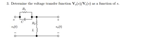 Solved Determine The Voltage Transfer Function V0 Svi