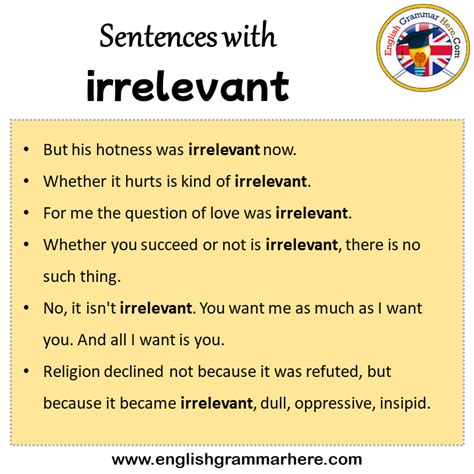 Sentences With Irrelevant Irrelevant In A Sentence In English
