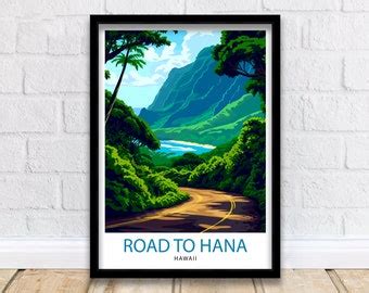 Road To Hana Hawaii Maui Travel Wall Art Poster Print Etsy