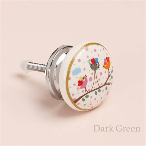 Birds Garden Ceramic Door Knobs By G Decor