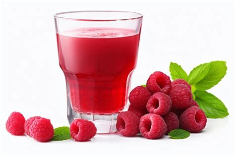 Premium Ai Image A Glass Of Raspberry Juice Next To A Glass Of Raspberry Juice