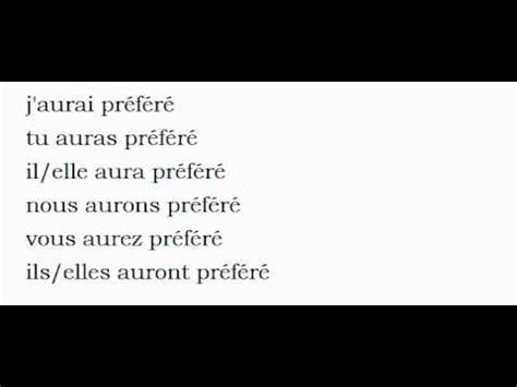 Learn French Conjugation With Me Verb Préférer Youtube