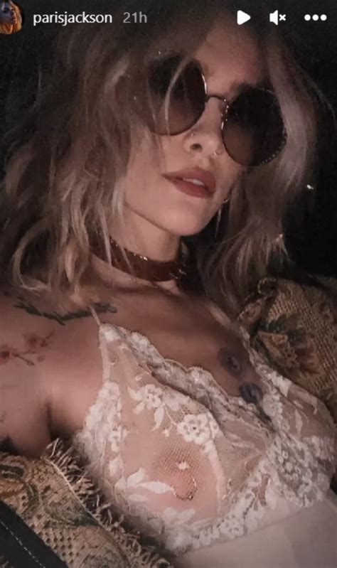 Paris Jackson Shows Nipple Piercing In Sheer Dress Ig Story Photo