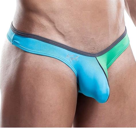 Kyle Underwear And Socks Kyle Mens Lowrise Thong Twotone Blue Green L