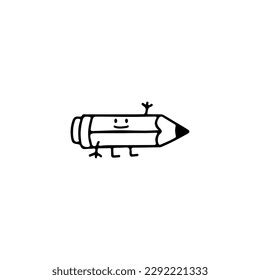 Cute Pencil Doodle Illustration Vector Stock Vector Royalty Free