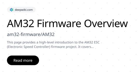 Am32 Firmware Am32 Deepwiki