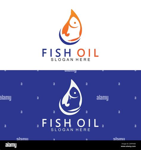 Fish Oil Logo Vector Illustration Template Stock Vector Image And Art Alamy