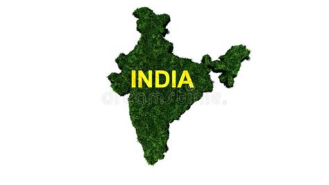 India Mapeo Agricultura En India Mapa En Fondo Verde 3d Ilustración 3d