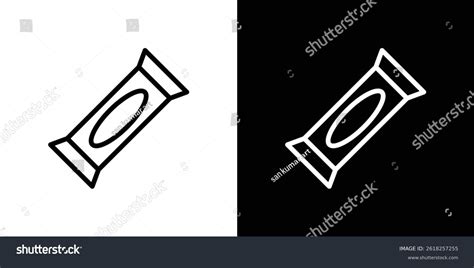 Candy Bar Icon Shape Graphic Simple Plain Stock Vector Royalty Free