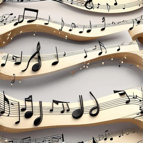 Music Wave Abstract Background Showing Colourful Music Notes Which Are