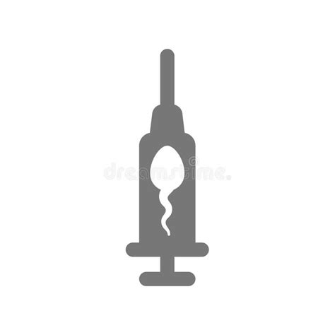 Sperm And Injection Or Syringe Vector Icon Stock Vector Illustration