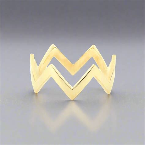 Zig Zag Ring Gold