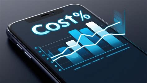 Smartphone Displaying A Graph Showing A Cost Decrease Premium Ai