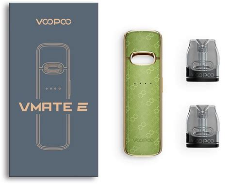 Voopoo V Mate E Kit Green Inlaid Gold Vape Streets