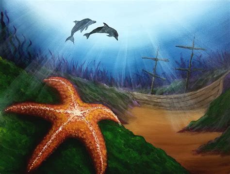 Underwater Ocean Scene Art