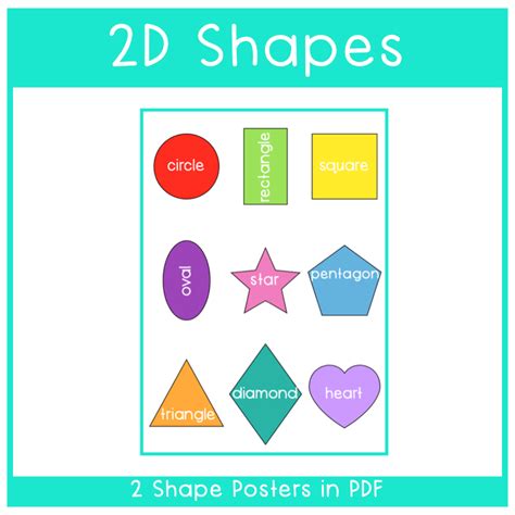 Mash 1st 2nd Class Display 2d Shapes Posters