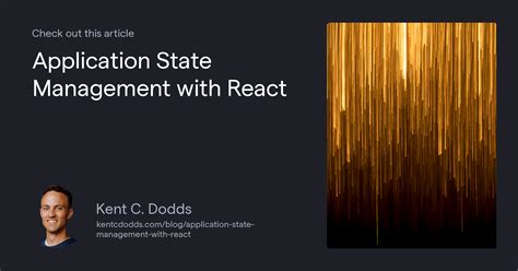 application state management with react