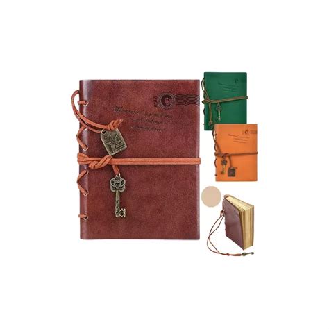Generico Cuaderno Con Funda Tipo Cuero Mediano Retro