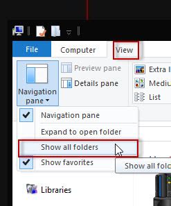 Exploring The Explorer Navigation Pane Part One Daves Computer Tips