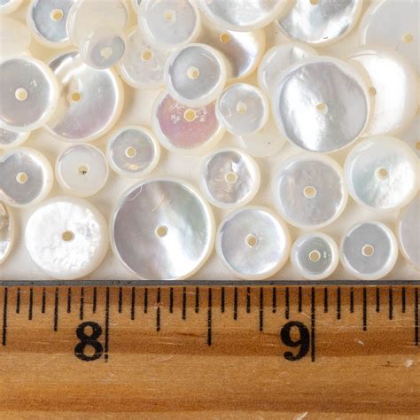 Graduated Mother Of Pearl Disk Beads 16 Inches Funkyprettybeads