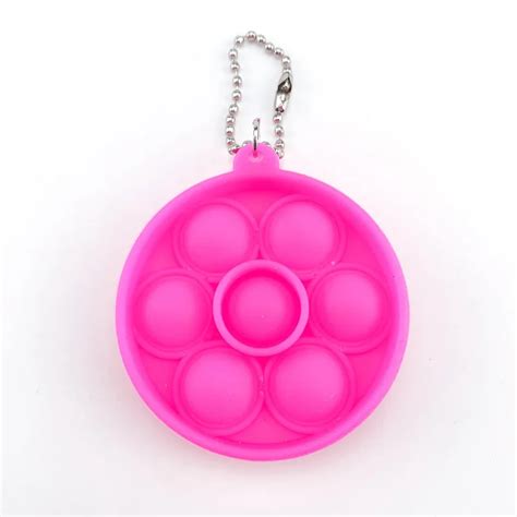 Mini Unicorn Shaped Push Popit Toy Fidget Cartoon Keychain Pop It