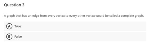 Solved Question A Graph That Has An Edge From Every Vertex Chegg