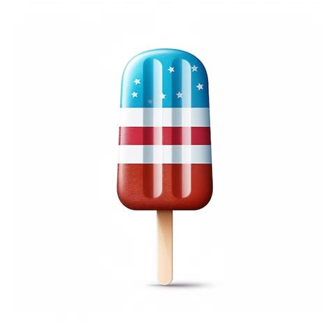 Premium Ai Image A Red White And Blue Ice Cream With The Stars On It