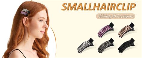 Cwjcytnsn Small Hair Clips 10 Pcs No Slip Glitter Tiny Hair Clips With Teeth