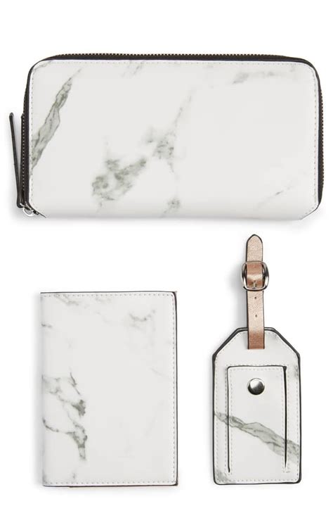 Violet Ray New York 3 Piece Marbled Travel Wallet Set Stocking
