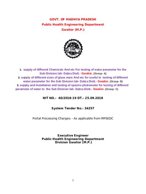 Mp Phe Department Doc Template Pdffiller