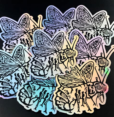 Beelzebub Holographic Sticker Etsy