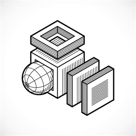 Premium Vector Engineering Abstract Shape Vector Polygonal Figure