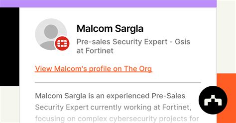 Malcom Sargla Pre Sales Security Expert Gsis At Fortinet The Org