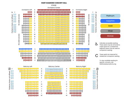 Ruby Diamond Seating Guide Tallahassee Symphony Orchestra