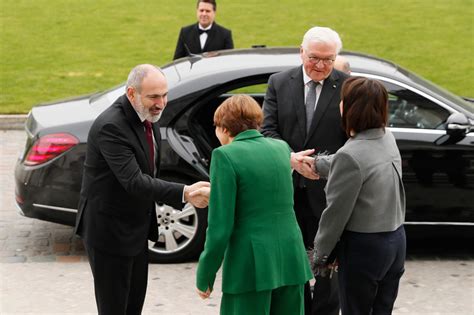 Ra Prime Minister Nikol Pashinyan With His Wife Anna Hakobyan Met With The President Of Germany