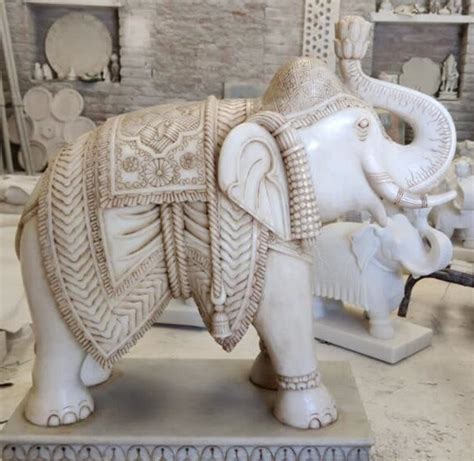 Good Luck Sculpture Vintage Trunk Up Elephant Statue Handcrafted