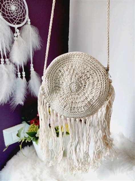Slingbags Boho Macrame Tassels Sling Bag Freeup