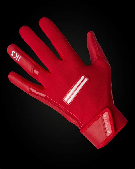 Ik3 Pro Short Cuff Batting Gloves Red
