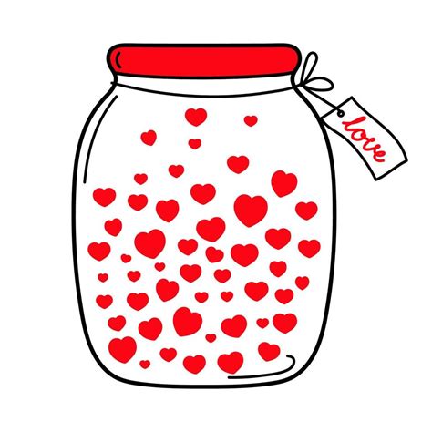 Jar Of Hearts 20000556 Vector Art At Vecteezy