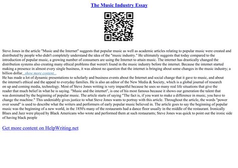 The Music Industry Essay Ppt