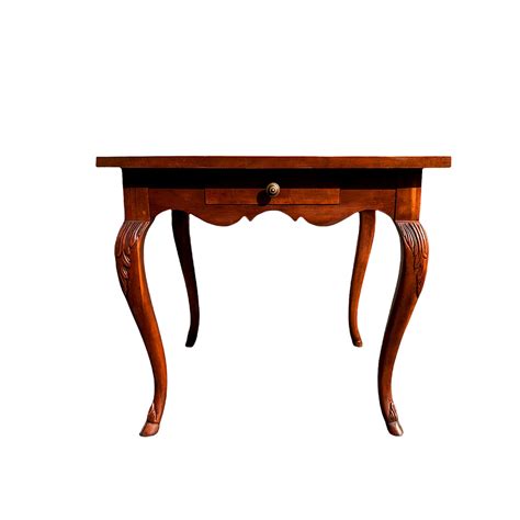 Baker Inlay Wood Top Cabriole Leg Table The Modern Historic