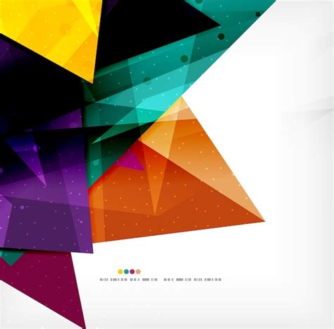 Premium Vector Modern 3d Glossy Overlapping Triangles