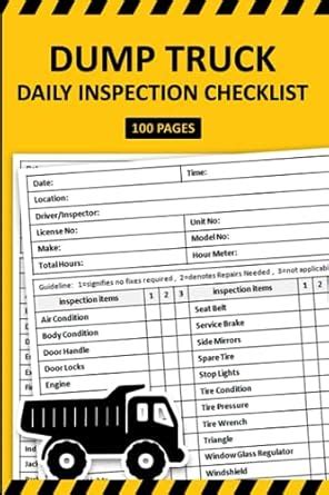 Dump Truck Daily Inspection Checklist Dump Truck Pre Trip Inspection