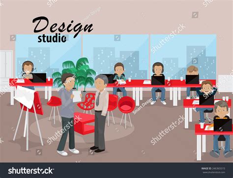 Graphic Design Classroom Vector Illustration Graphic Stock Vector Royalty Free 246365515