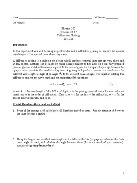 Pdf 7 Diffraction Grating 2010 Dokumentips