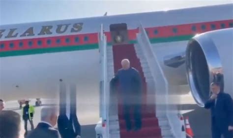 Belarus Lukashenko Struggles To Disembark Private Jumbo Jet Watch