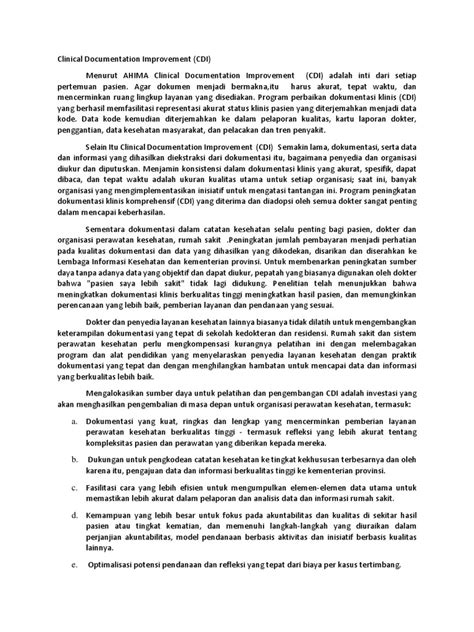 Clinical Documentation Improvement Pdf