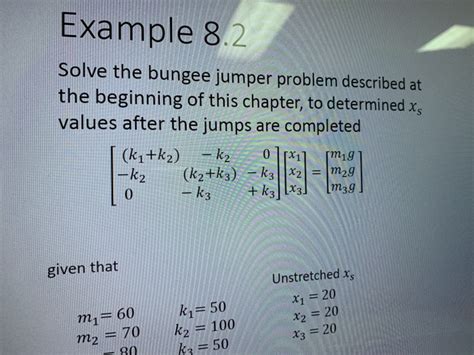 Solved Example 82 Solve The Bungee Jumper Problem Described